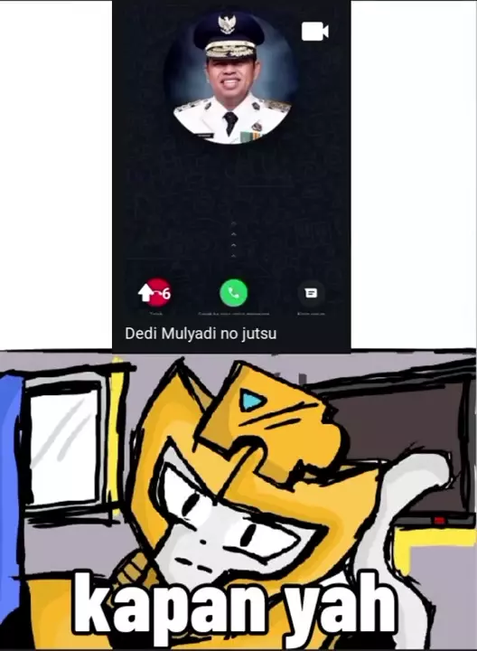 Ada yg mau kasih komentar GK sama meme telepon Dedi Mulyadi? (Lagi ...
